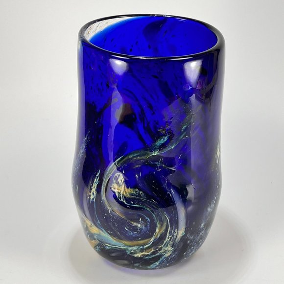 Lisa Leydon | Art | Vtg Lisa Leydon Studio Vase Hand Blown Art Cobalt ...